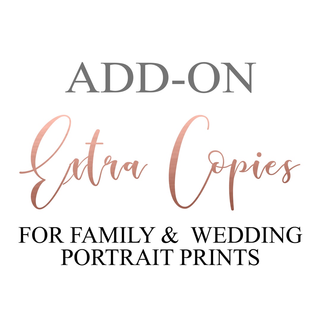 Add-on - Extra Copies of Portrait Prints - Etsy