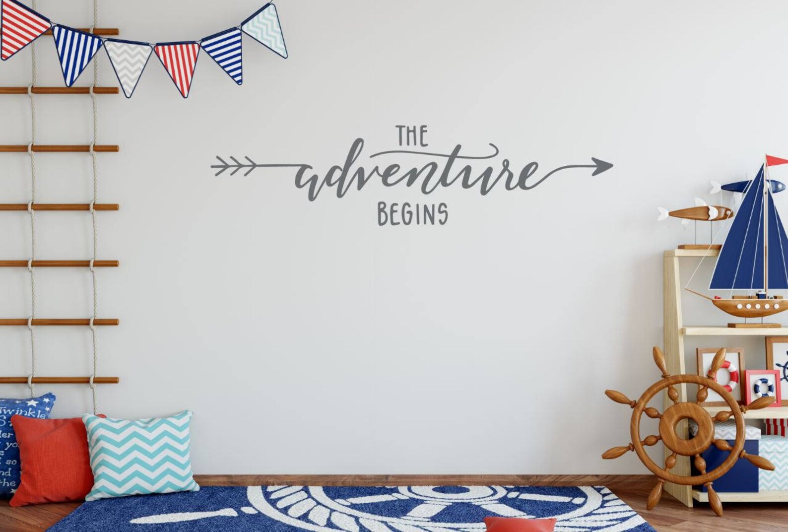 The Adventure Begins Decal Nursery Wall Decal Nursery Decals - Etsy