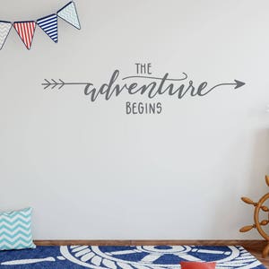 The Adventure Begins Decal, Nursery Wall Decal, Nursery Decals Boy ...