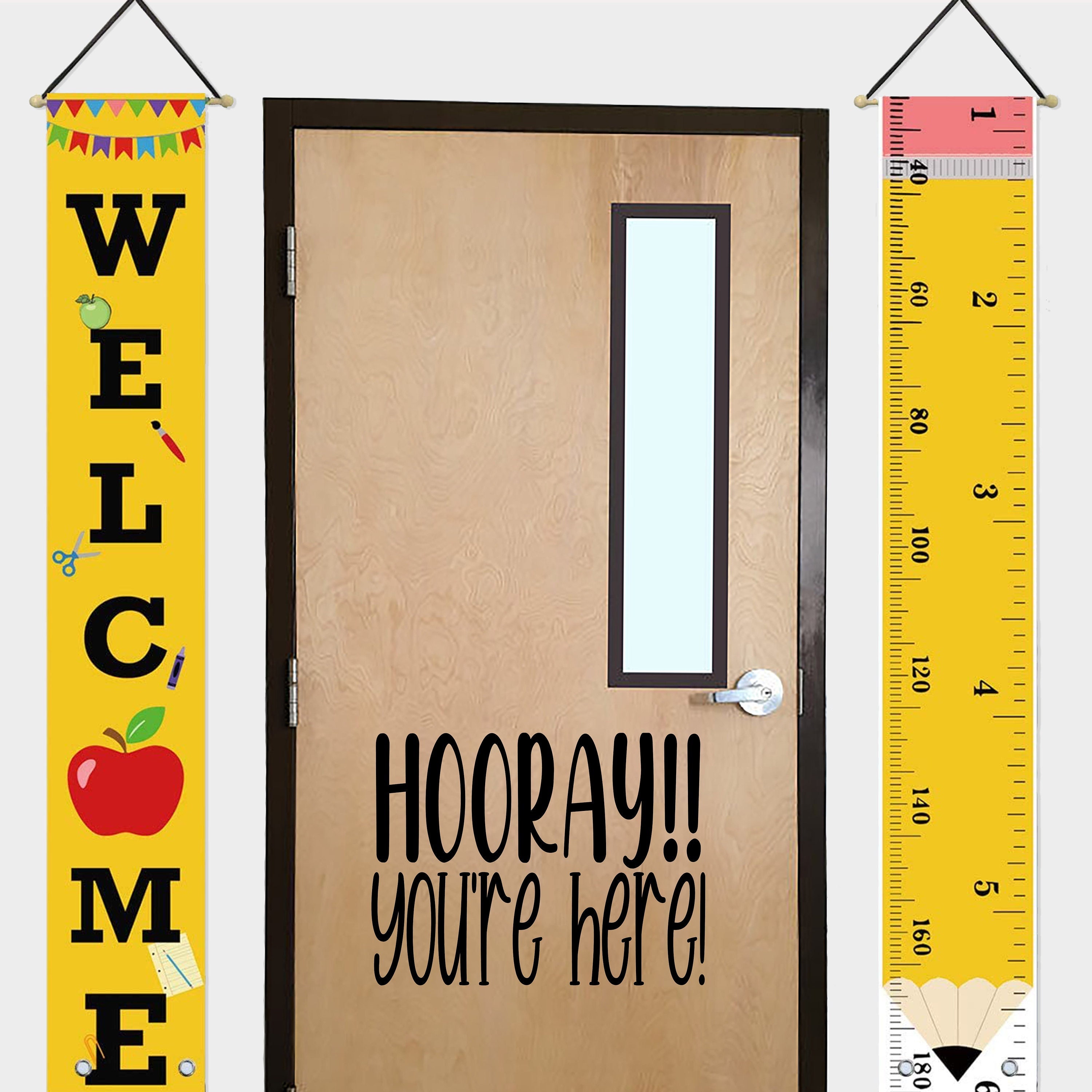 Hooray!! You're Here! Classroom Decal, Classroom Door Vinyl Sticker ...