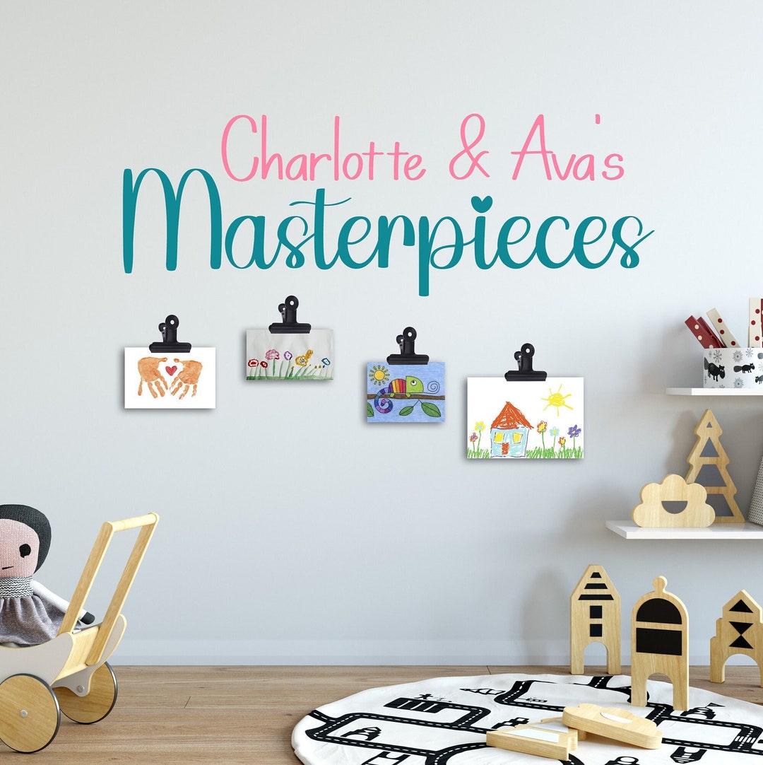 Masterpieces Decal for Kids Artwork Display, Kids Art Display, Playroom ...