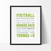 Personalized Football Wall Art Boys Football Room Decor - Etsy