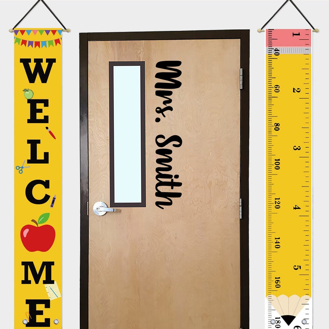 Personalized Teacher Name Decal, Classroom Door Vinyl Sticker ...