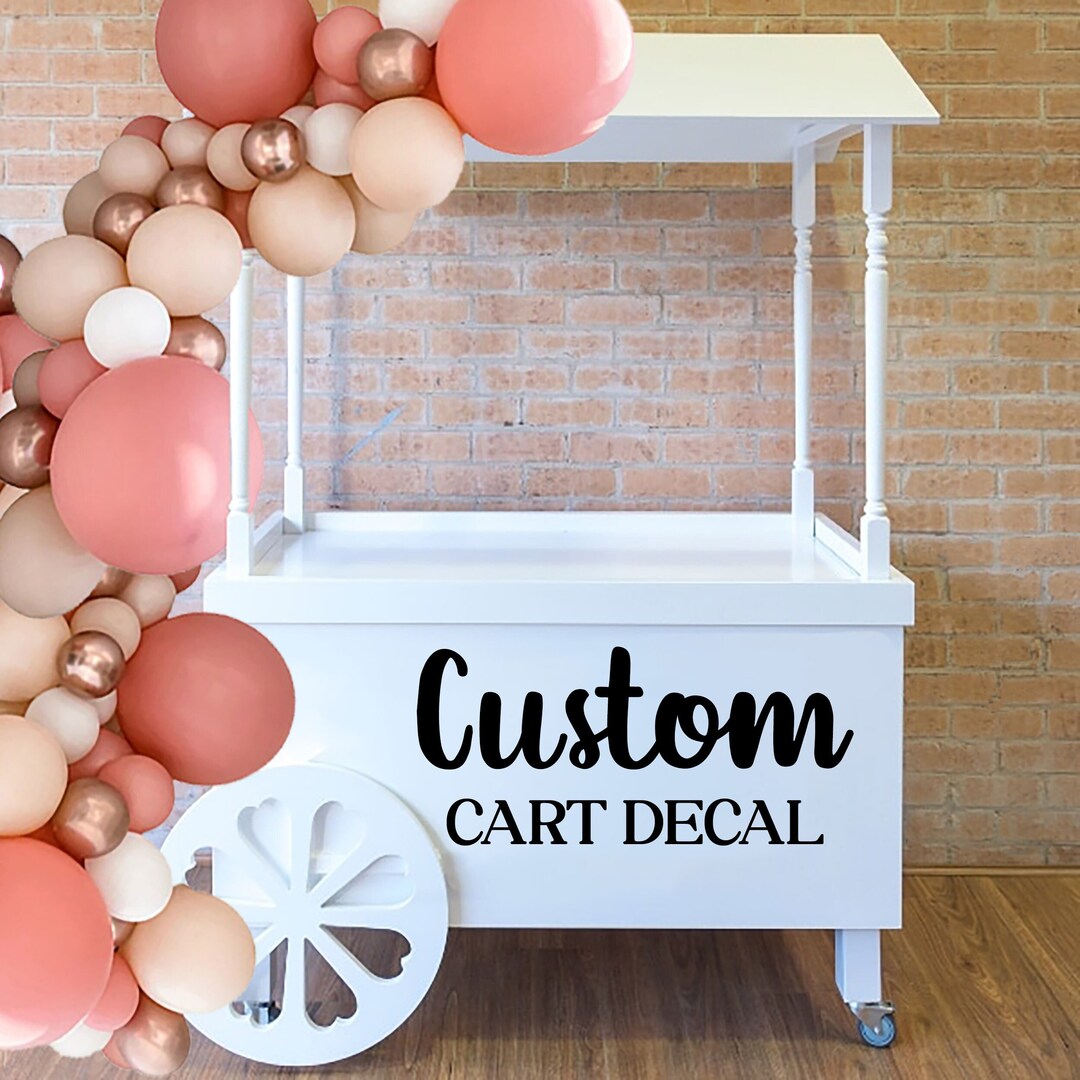 Personalized Decal for Dessert Cart, Birthday Party Decal, Pastry ...