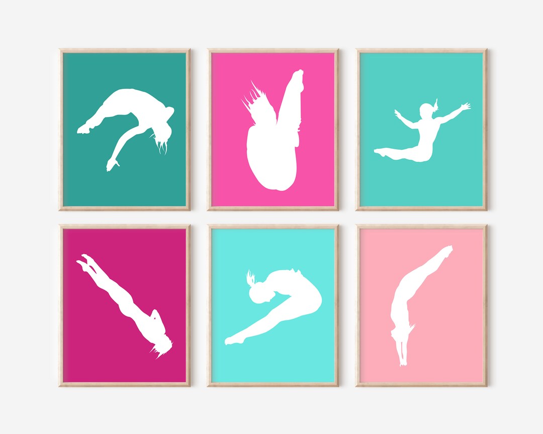 Women Dives Art, Swimming Gifts, Dive Wall Art, Girls Sports Room Decor ...