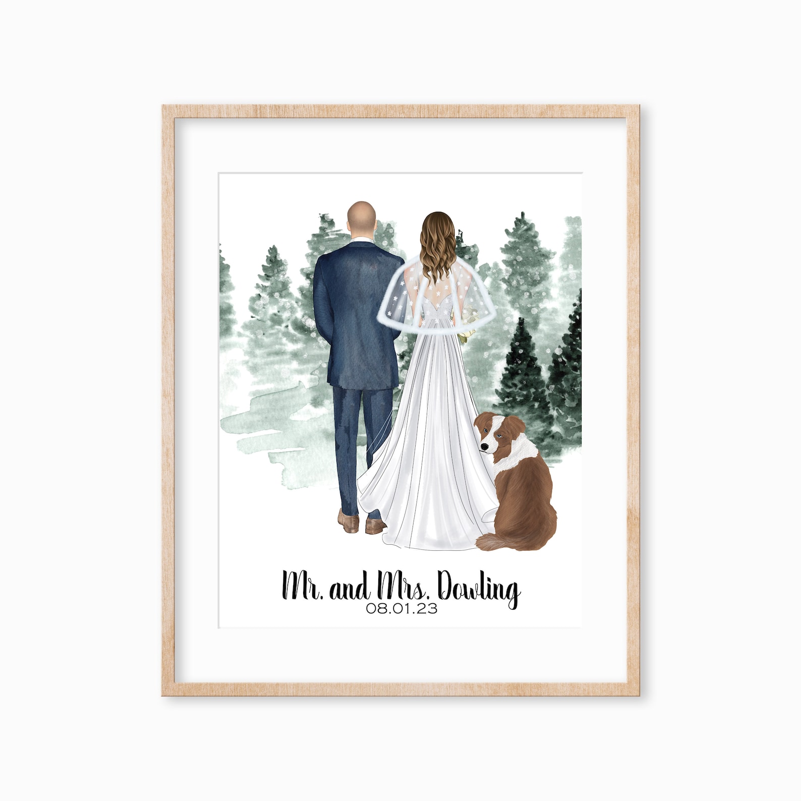 Personalized Bride and Groom Print Bride and Groom - Etsy