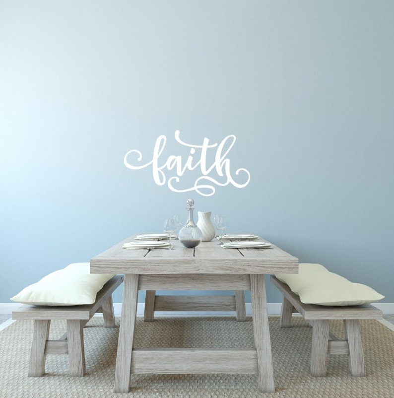 Faith Wall Decal Religious Decorations Faith Wall Sticker - Etsy