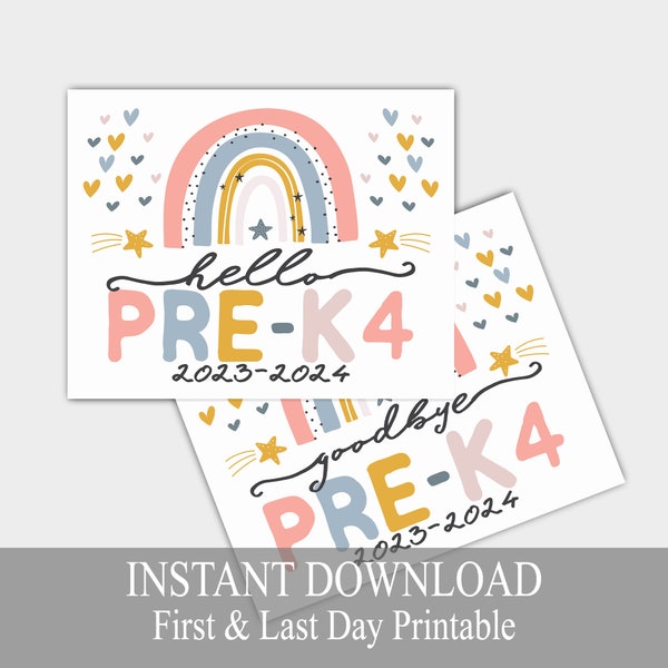 First Day of Pre K4 - Etsy
