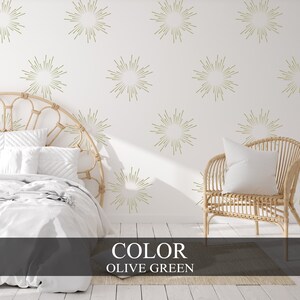 Starburst Wall Decals, Boho Sunburst Wall Decal, Kids Room Wall Art ...