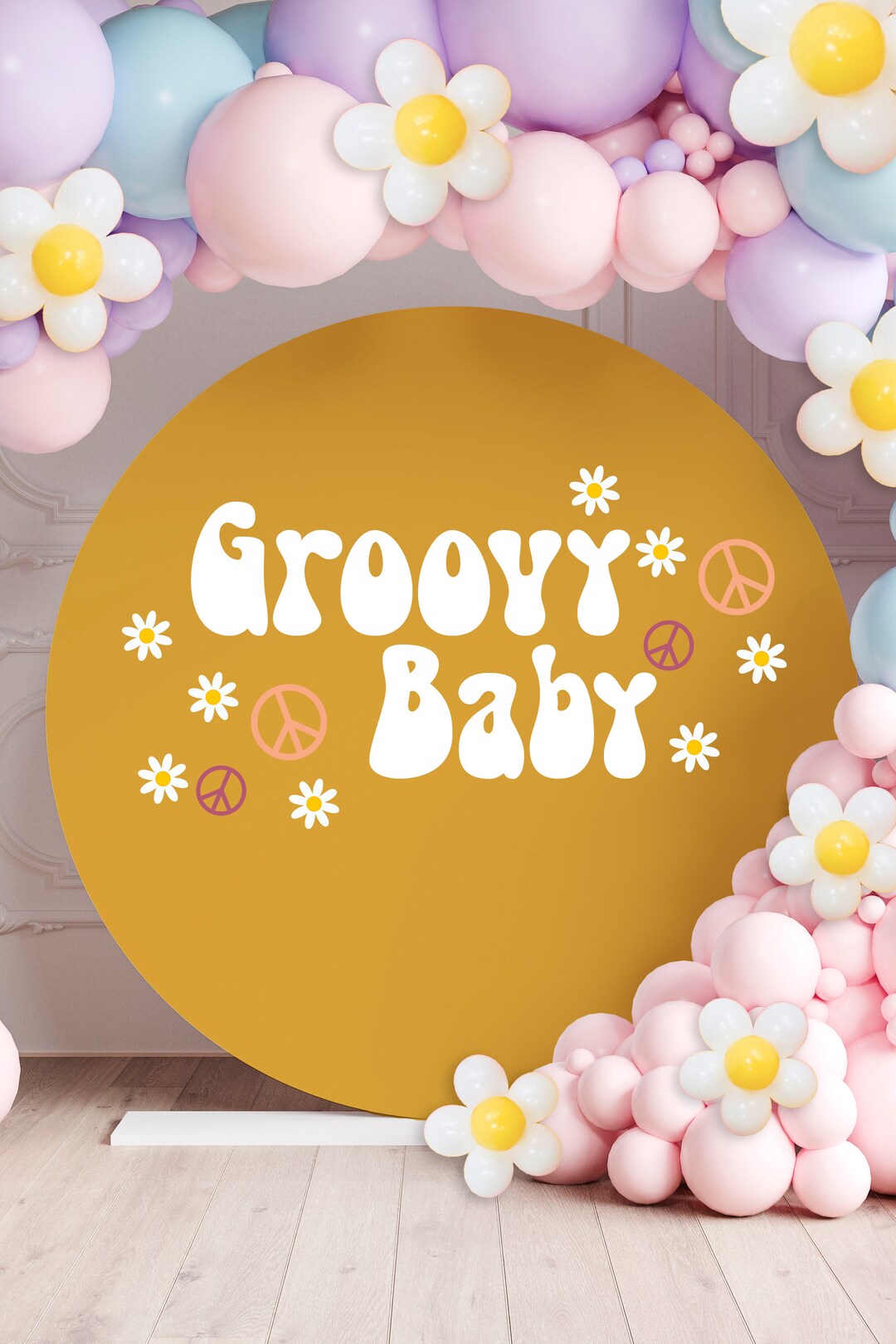 Groovy Baby Decal for Party Balloon Arch, Groovy Baby Shower Sign ...