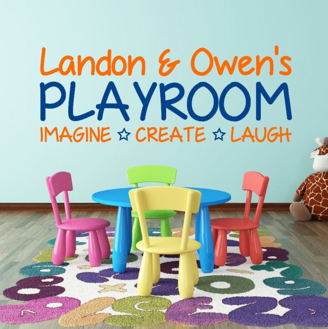 Personalized Playroom Wall Decal, Kids Room Decal, Playroom Wall Decor ...