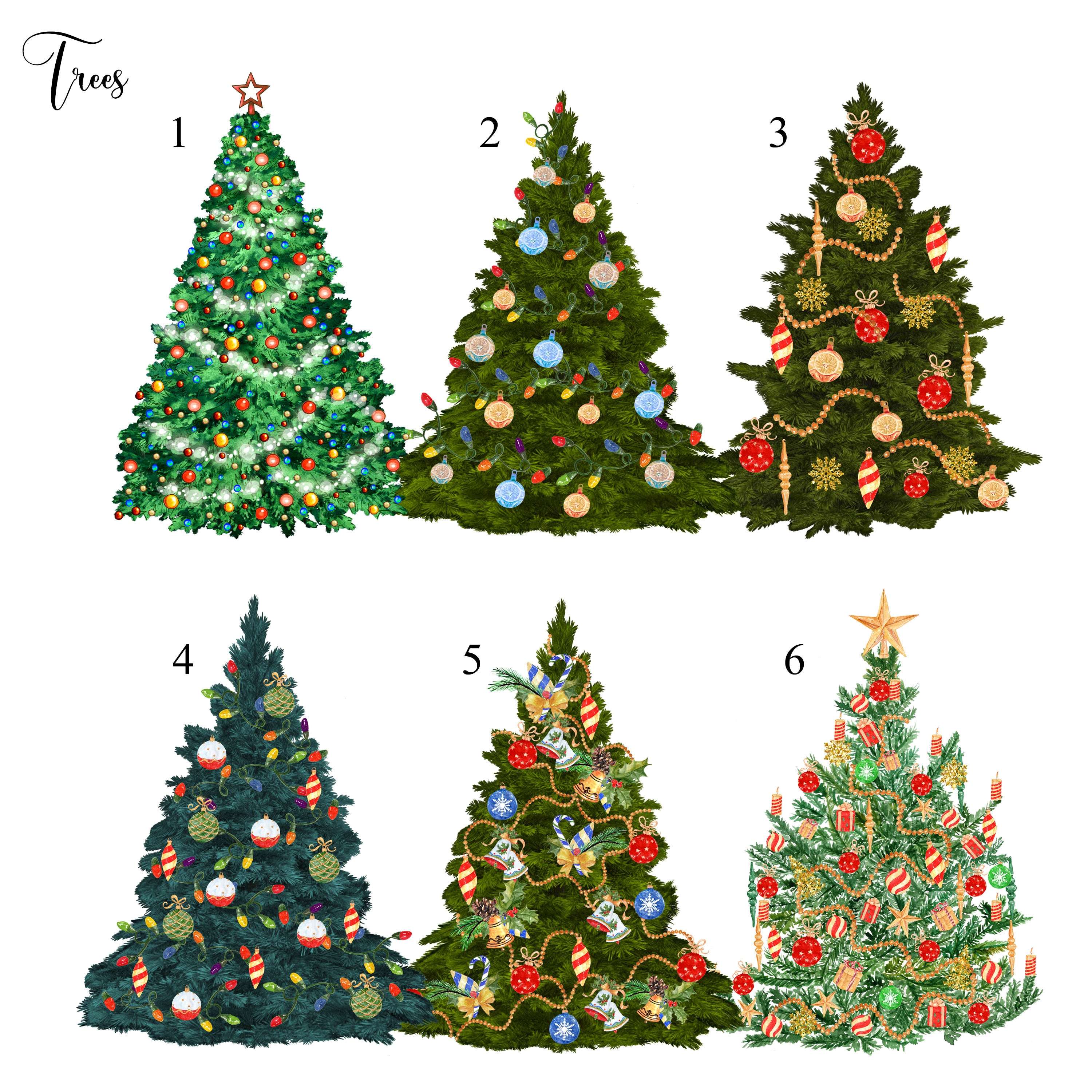 Personalized Christmas Family Portrait Custom Holiday Gift | Etsy