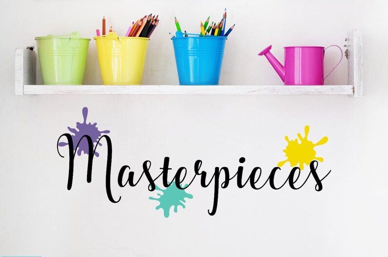 Masterpieces Decal Kids Artwork Gallery Masterpieces Wall - Etsy