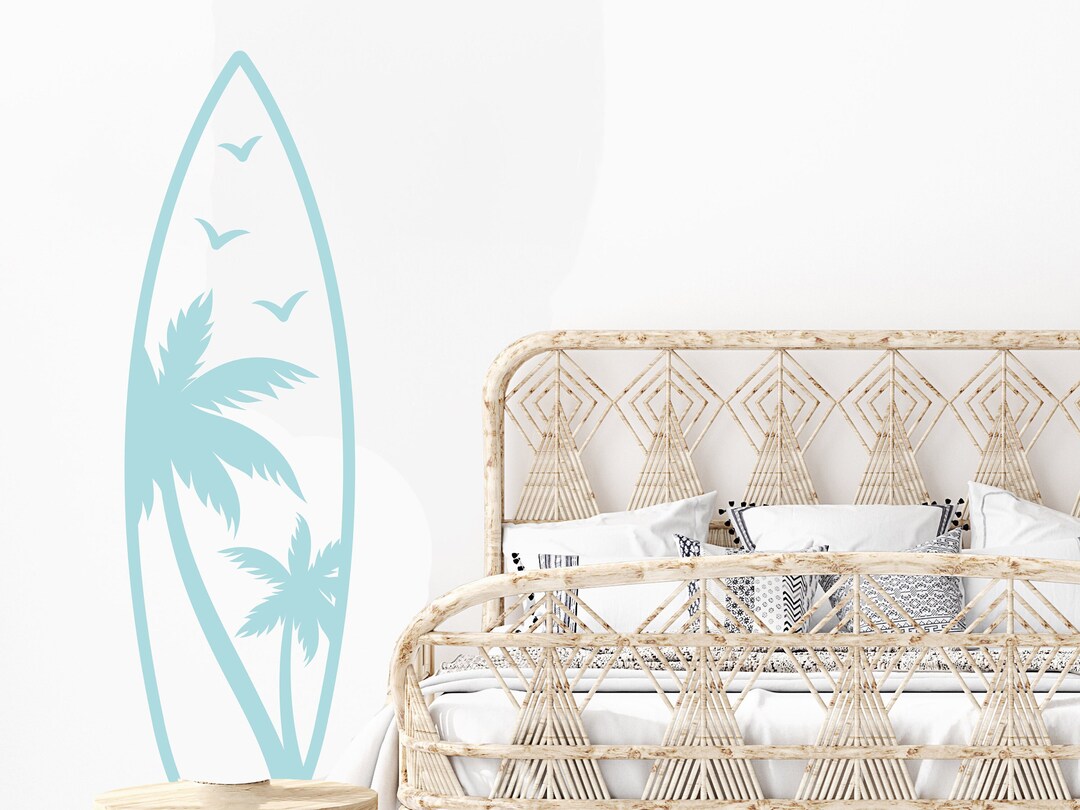 Surfboard Wall Decal: Beach House Nursery Decor - Etsy