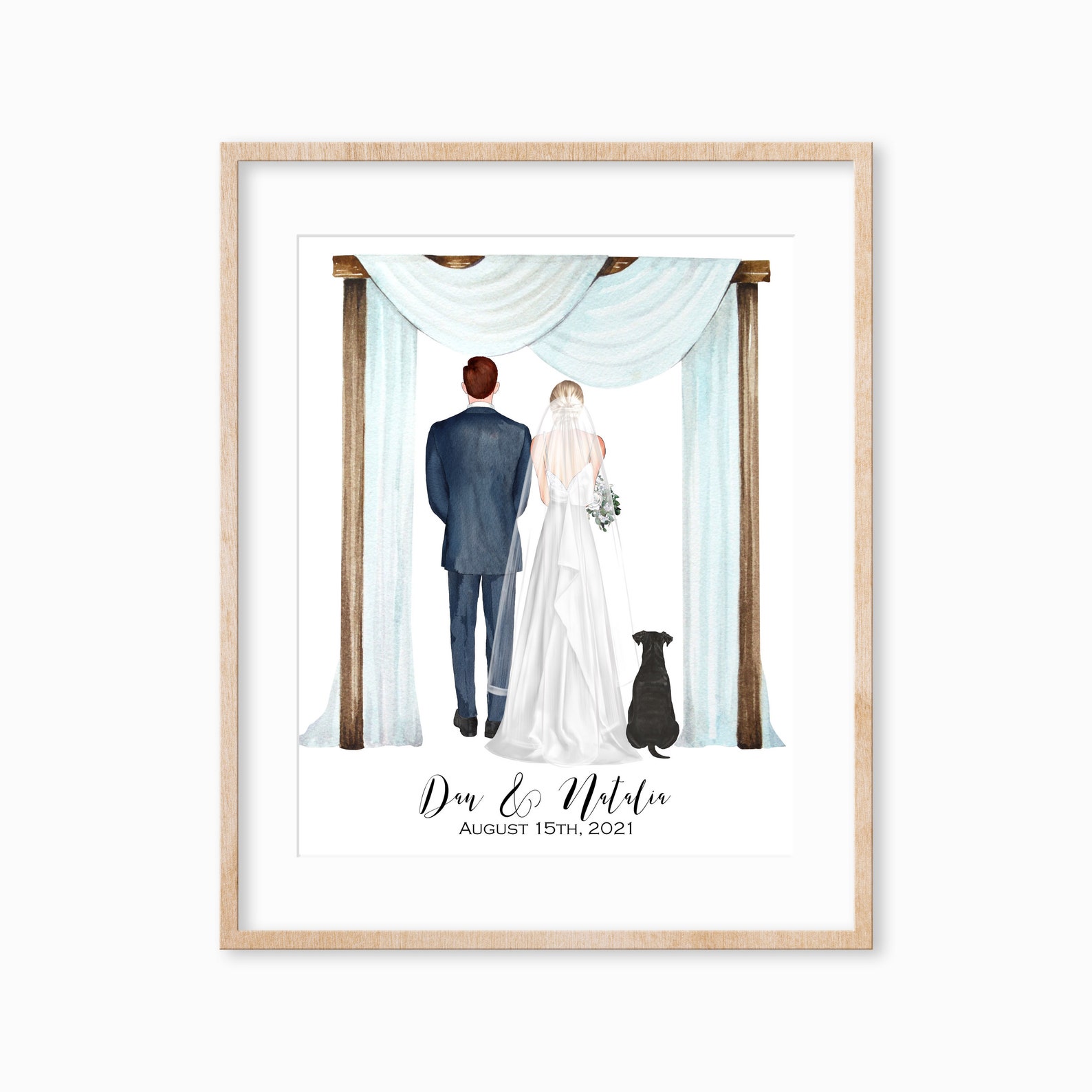Personalized Bride and Groom Print Bride and Groom Archway - Etsy