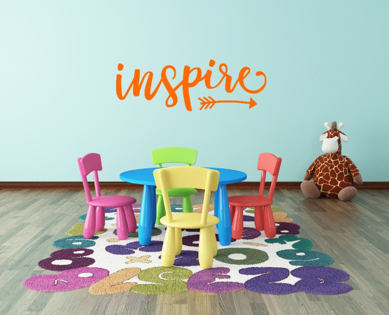 Inspire Wall Decal Motivational Wall Decal Inspirational | Etsy