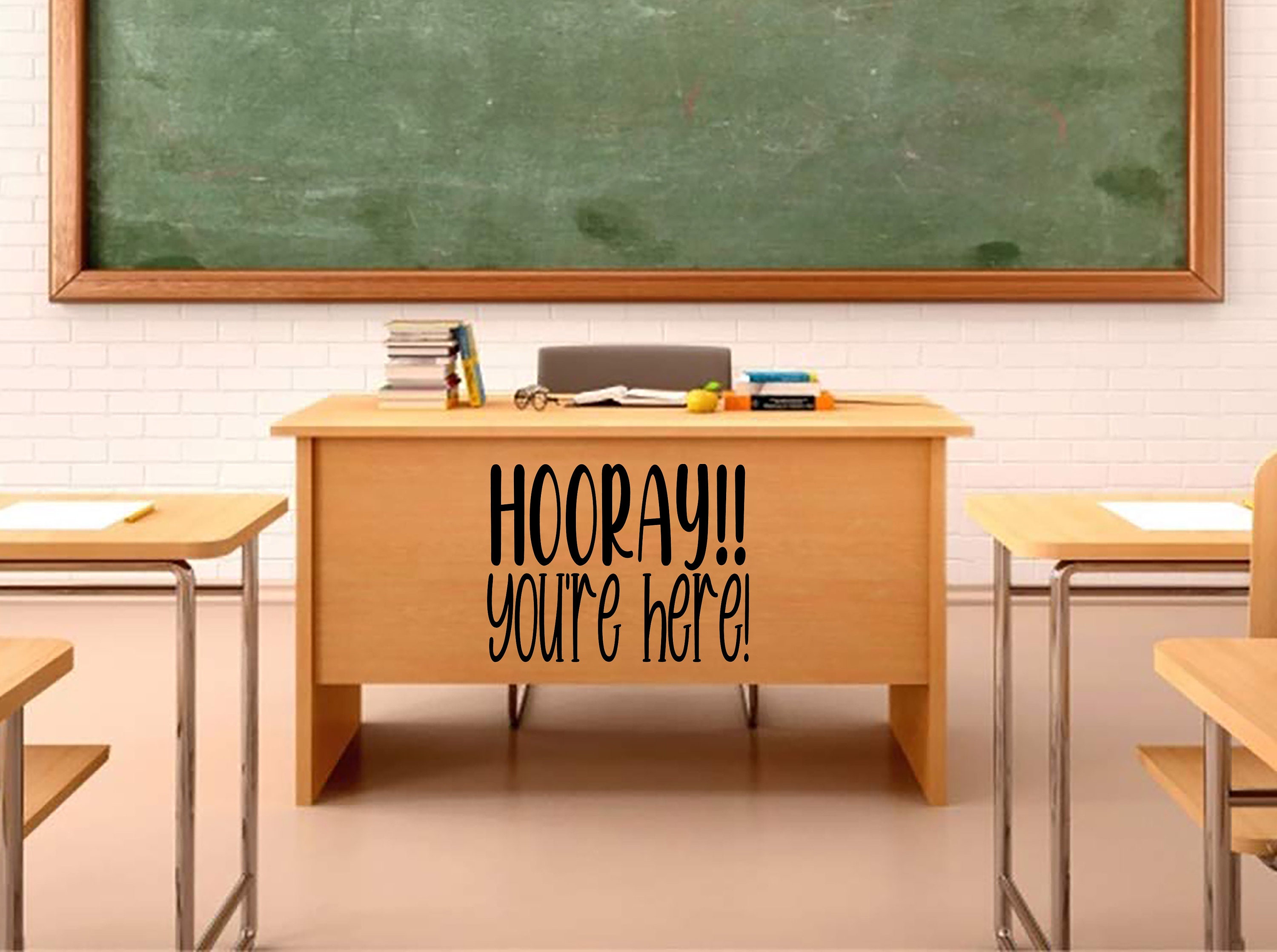 Hooray!! You're Here! Classroom Decal, Classroom Door Vinyl Sticker ...
