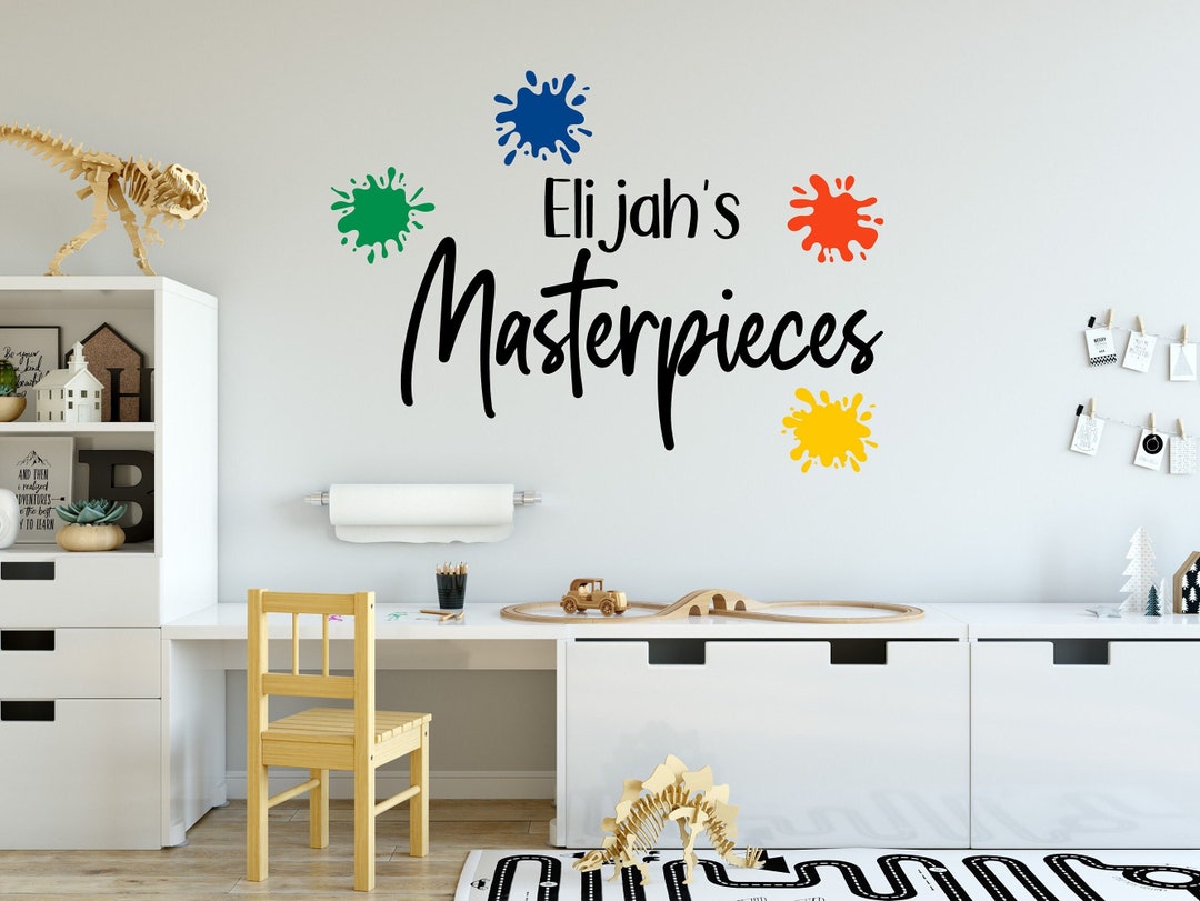 Masterpieces Decal for Kids Artwork Display, Kids Art Display, Playroom ...