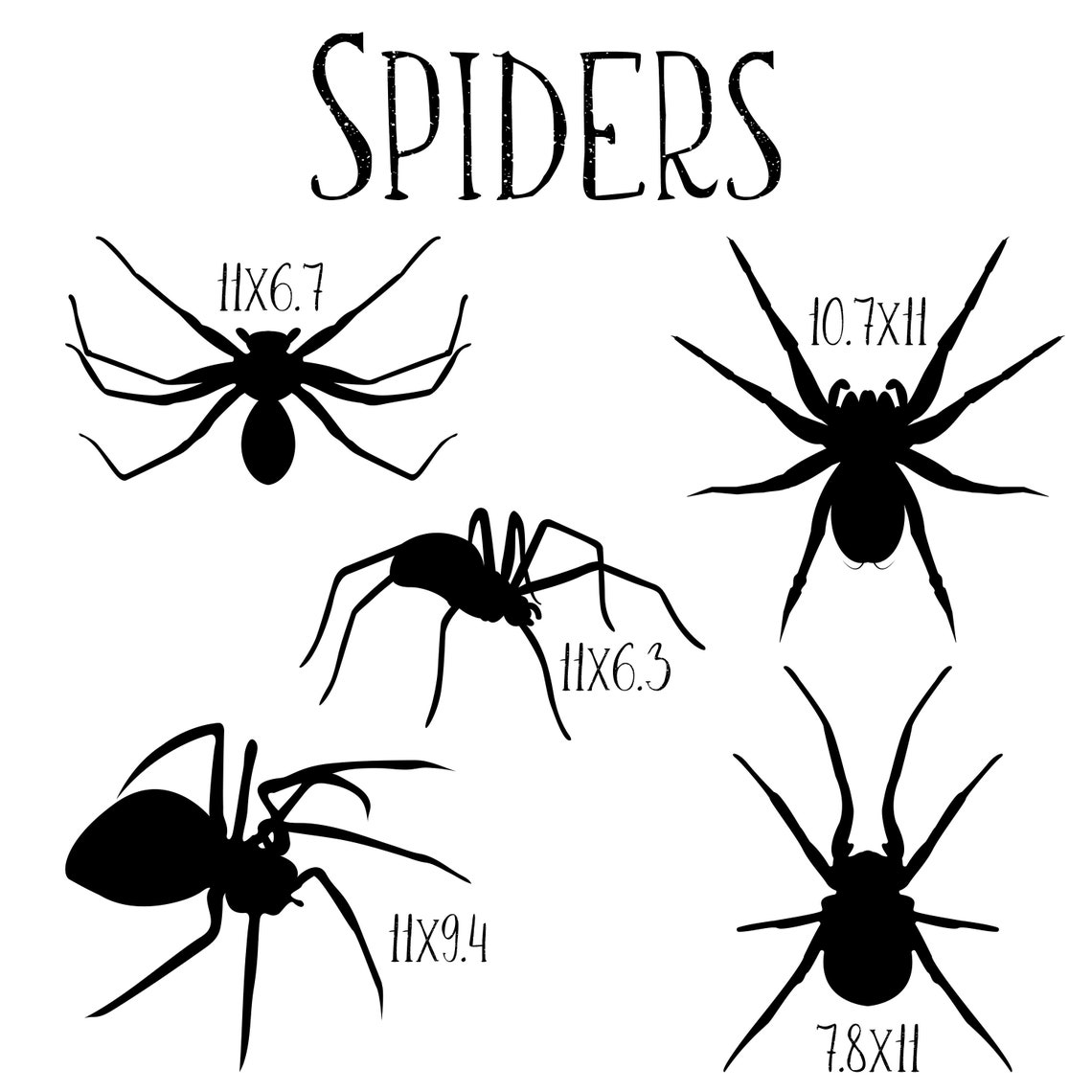 Large Spider Wall Decals Spiders Vinyl Sticker Halloween - Etsy