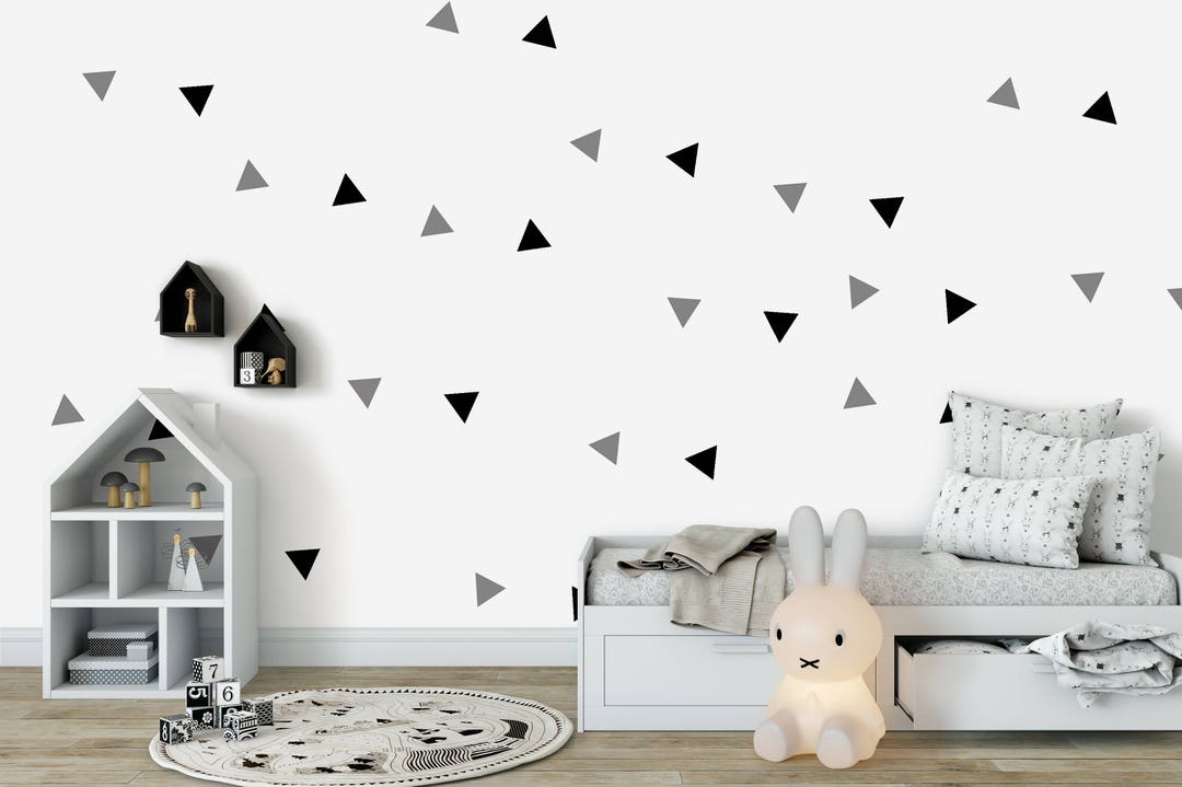 Triangle Wall Decal Set - Triangle Decor Decals Wall Decor - Modern ...
