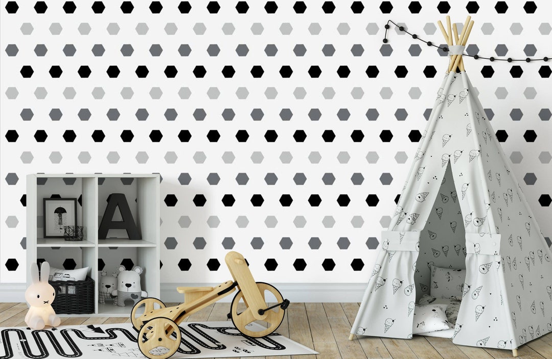 Small Hexagon Wall Decal, Honeycomb Pattern, Mini Wall Decals, Peel ...