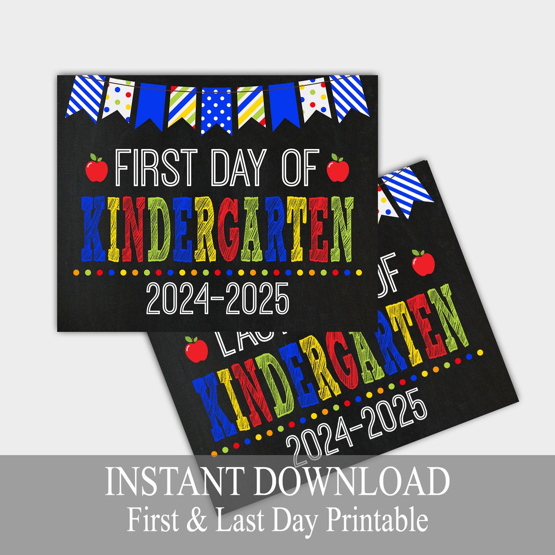 First Day of Kindergarten, Chalkboard Sign, First Day of School, Back ...