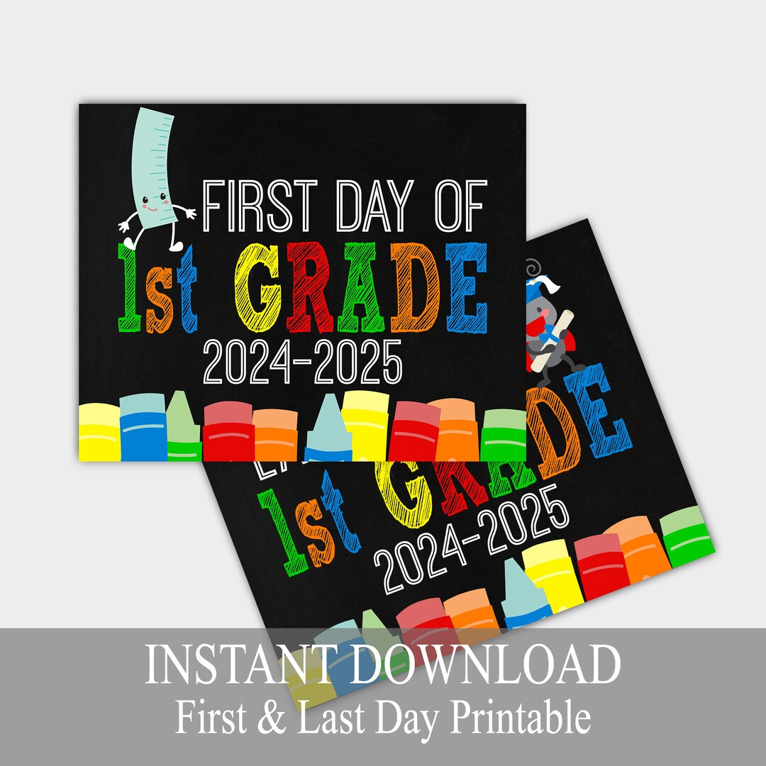 Back to School Printable - 1st Grade Sign - First Day of School ...