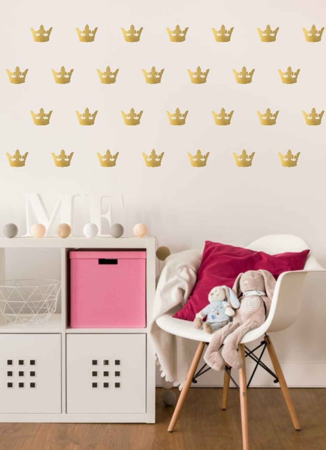 Crown Wall Decor - Princess Crown Decals - Gold Crown Decal - Princess ...