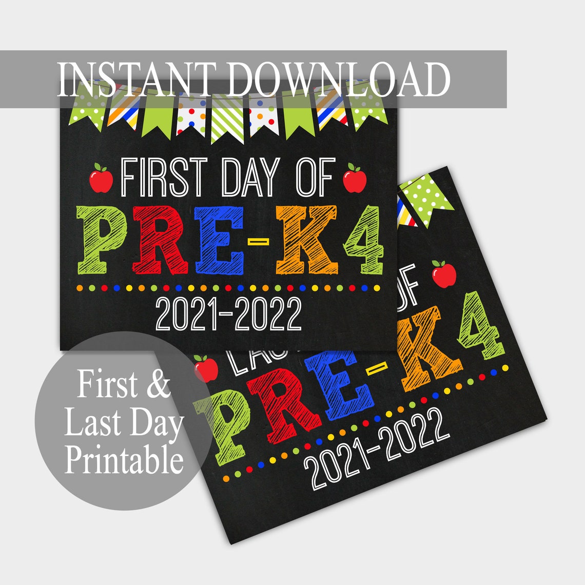 First Day of Pre-k4 Sign Prek 4 Sign Print Yourself 1st Day | Etsy