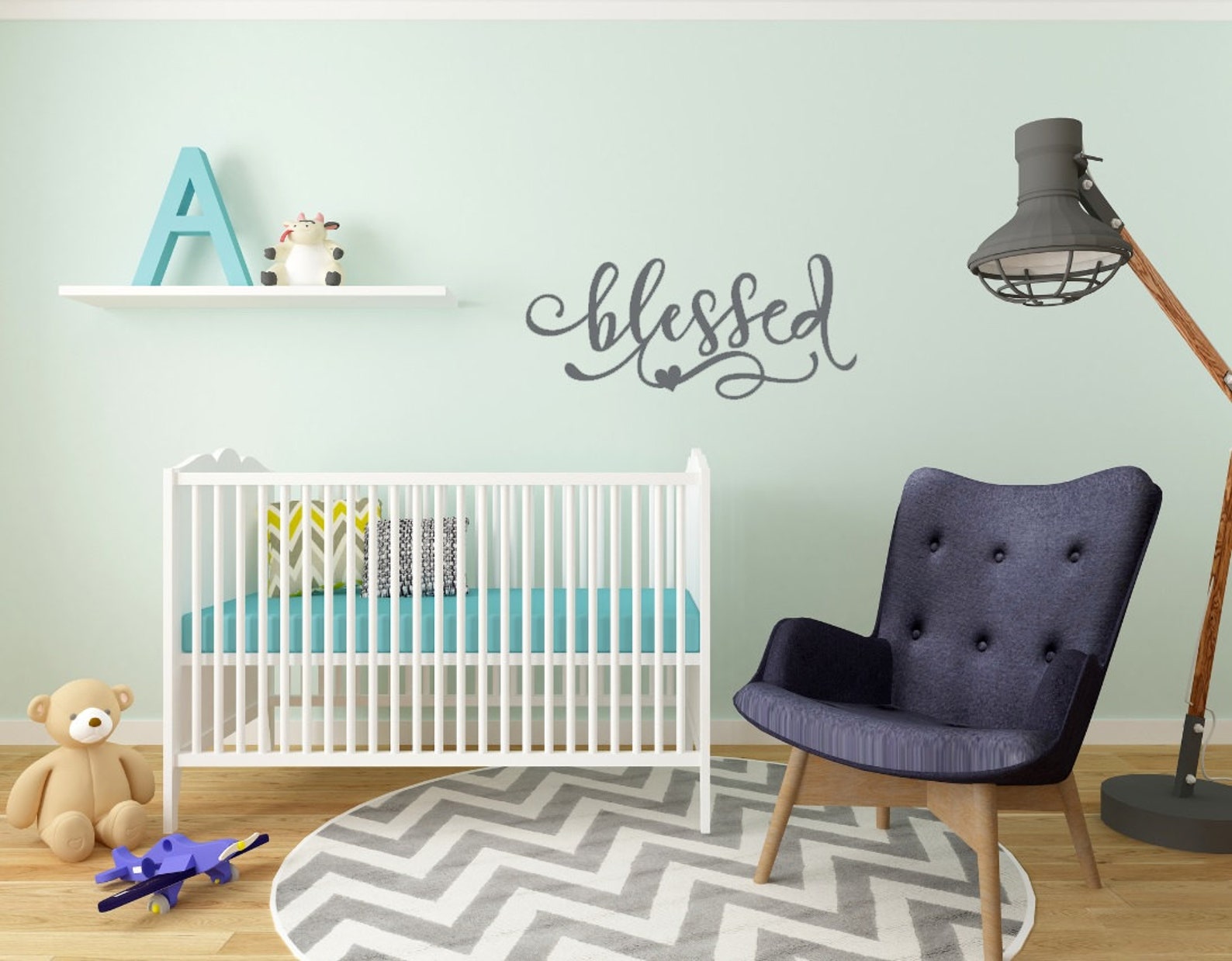 Blessed Wall Decal - Vinyl Wall Quote - Family Wall Decal - Blessed ...
