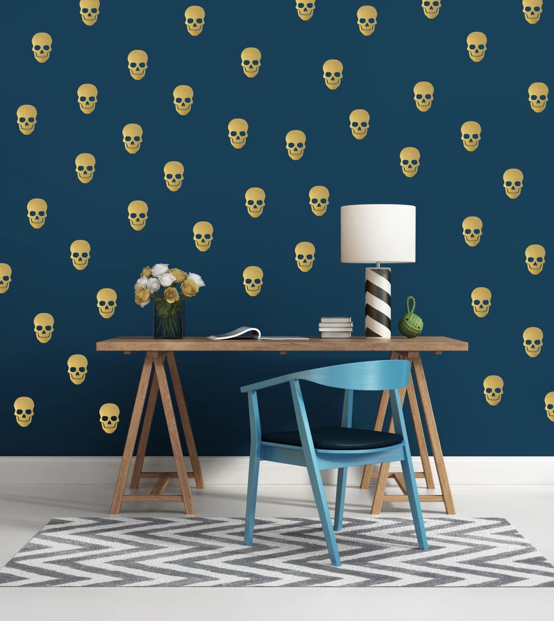 Skull Wall Decals, Modern Wall Decals, Skull Decals, Skull Stickers ...