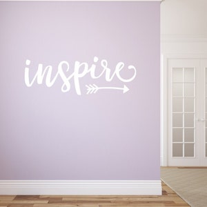 Inspire Wall Decal, Motivational Wall Decal, Inspirational Wall Decal ...