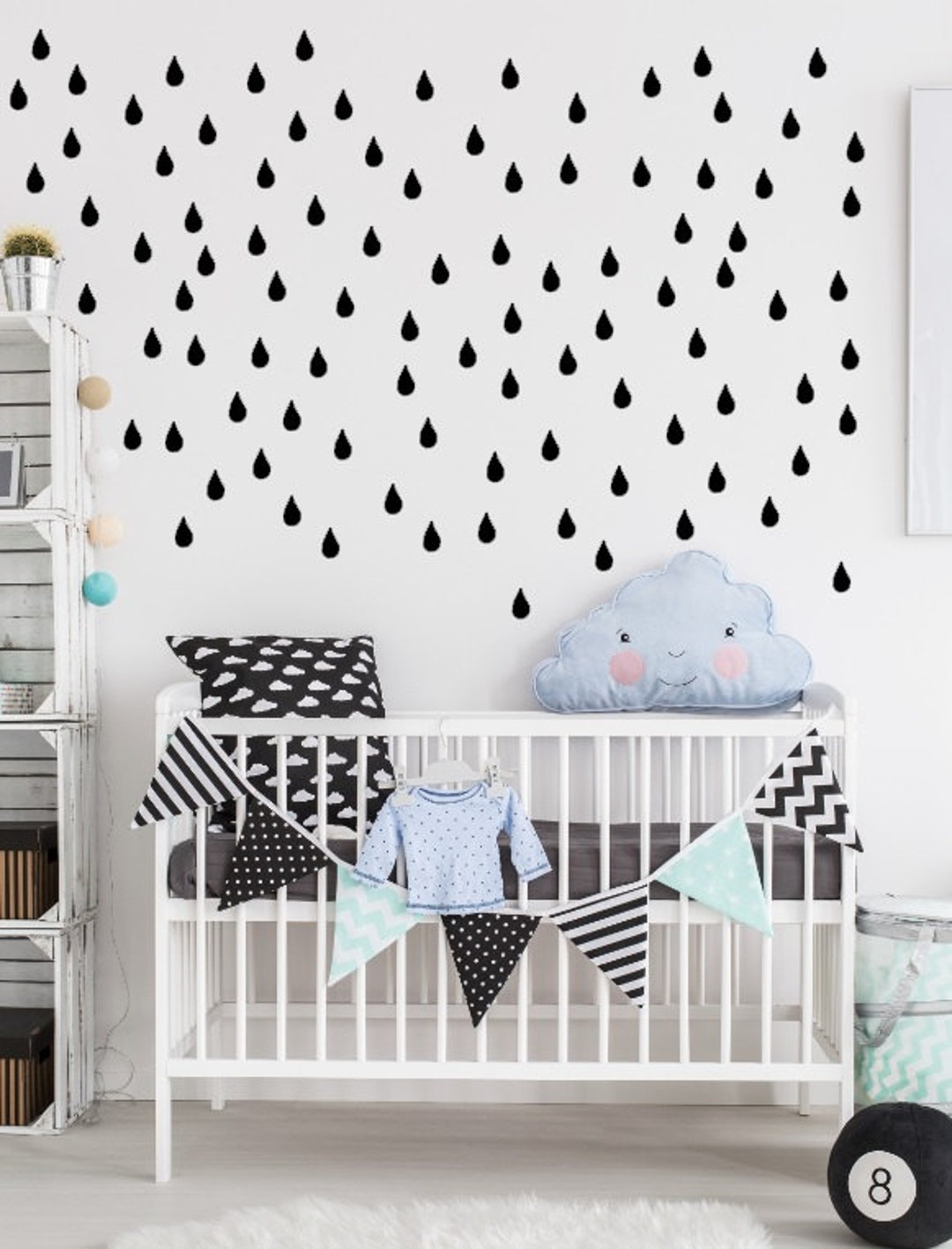 Rain Drop Decals - Raindrop Decal Wall Sticker - Raindrop Wall Decal ...