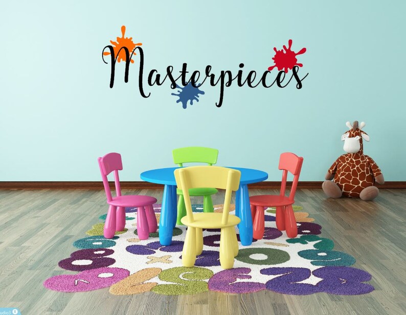 Masterpieces Decal Kids Artwork Gallery Masterpieces Wall - Etsy
