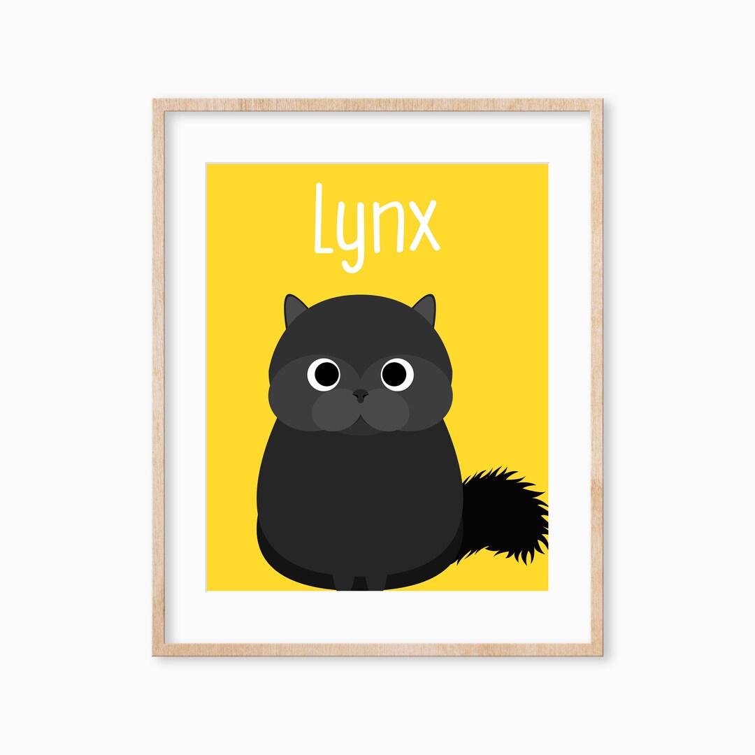 Personalized Cat Wall Art Print, Cat Lover Gifts, Kitten Wall Decor - Etsy