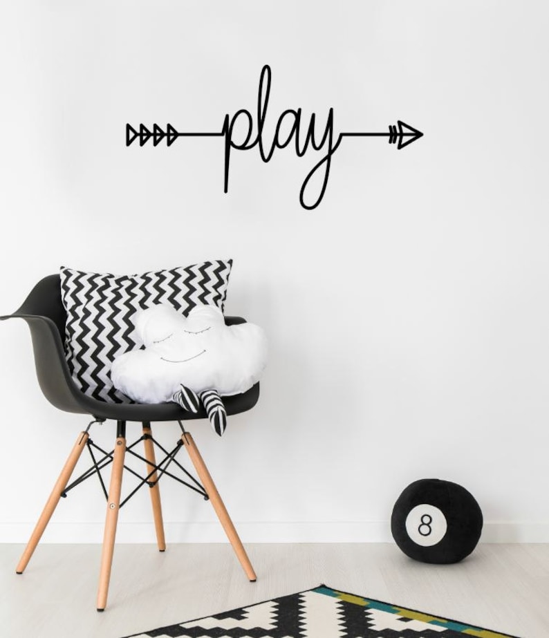 Play Wall Decal - Playroom Wall Decal - Inspirational Wall Decal - Play ...