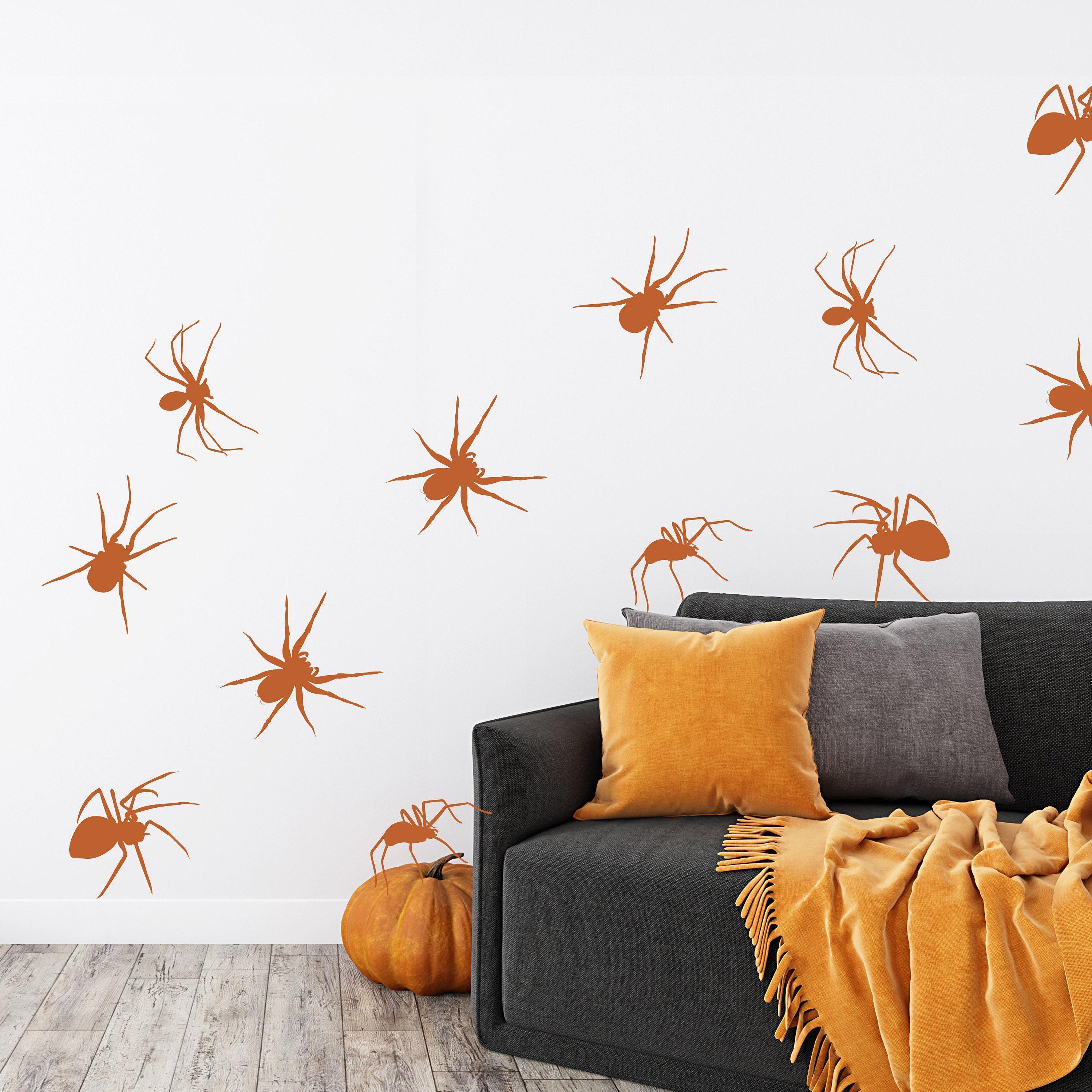 Large Spider Wall Decals - Spiders Vinyl Sticker - Halloween Decor ...
