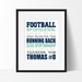 Personalized Football Wall Art Boys Football Room Decor - Etsy