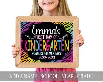 Printable Back to School Sign / First Day of Preschool / - Etsy