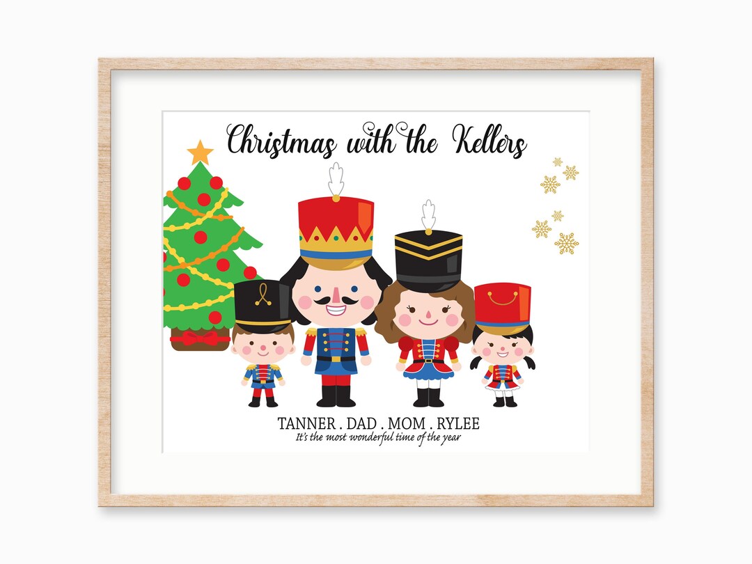 Nutcracker Christmas Family Portrait, Personalized Christmas Family ...