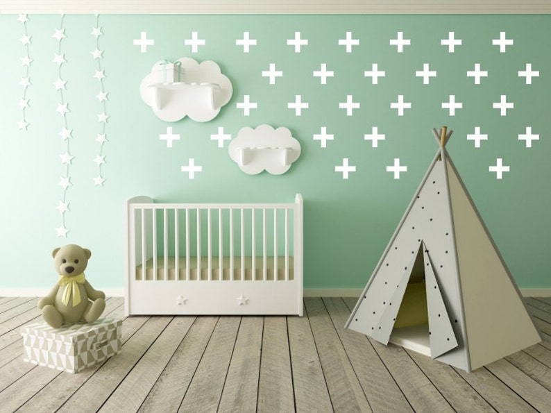 Plus Sign Wall Decal Swiss Cross Wall Decal Cross Decal - Etsy
