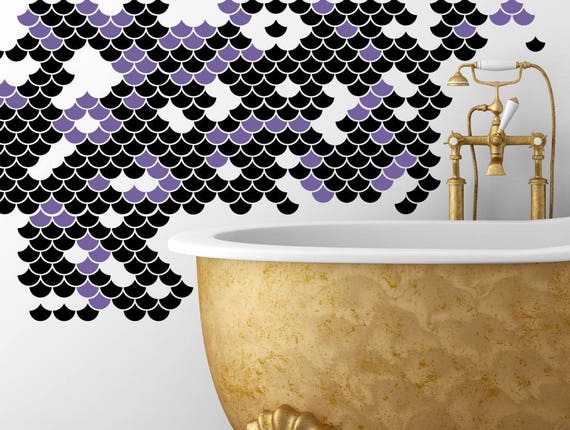 Mermaid Scale Wall Decals Mermaid Scale Stickers Mermaid | Etsy
