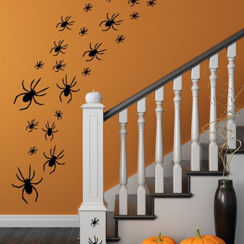 Spider Wall Decals Spiders Vinyl Sticker Halloween Decor - Etsy