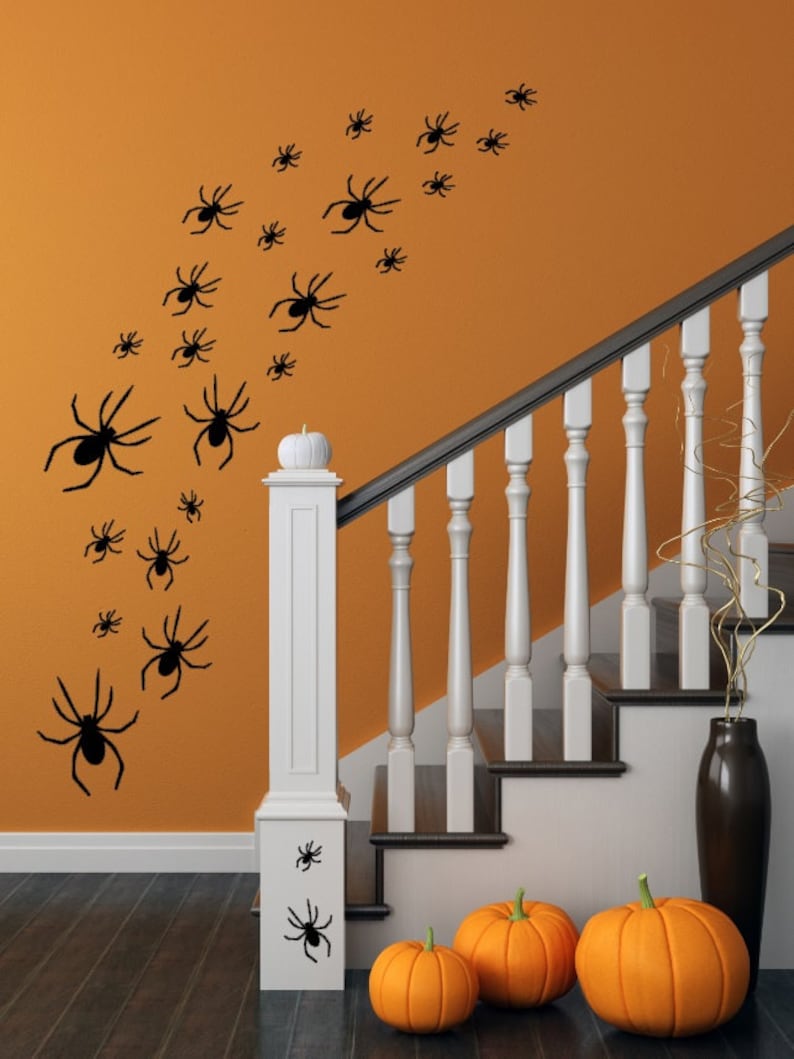 Spider Wall Decals - Spiders Vinyl Sticker - Halloween Decor ...