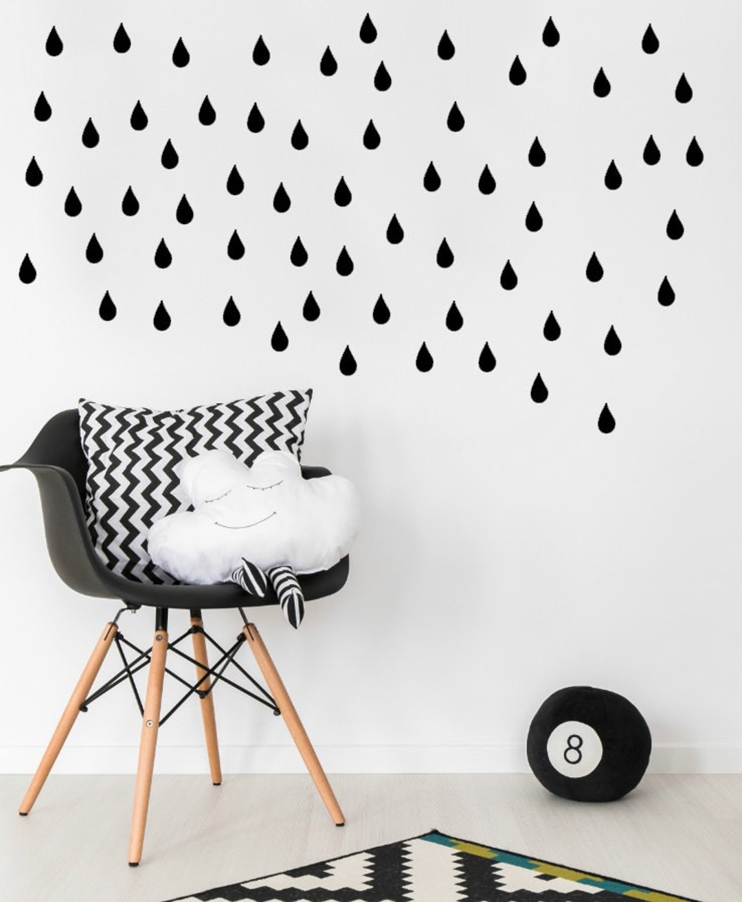 Rain Drop Wall Decals - Raindrop Decal Wall Sticker - Water Drops Decal ...