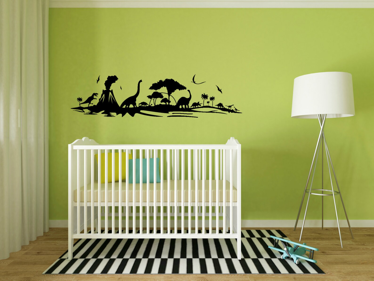 Dinosaur Wall Decal Dinosaur Landscape Wall Decal Dinosaur - Etsy