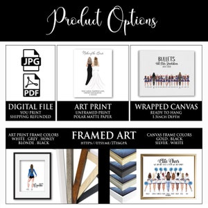 Personalized Christmas Family Portrait, Custom Holiday Gift, Christmas ...