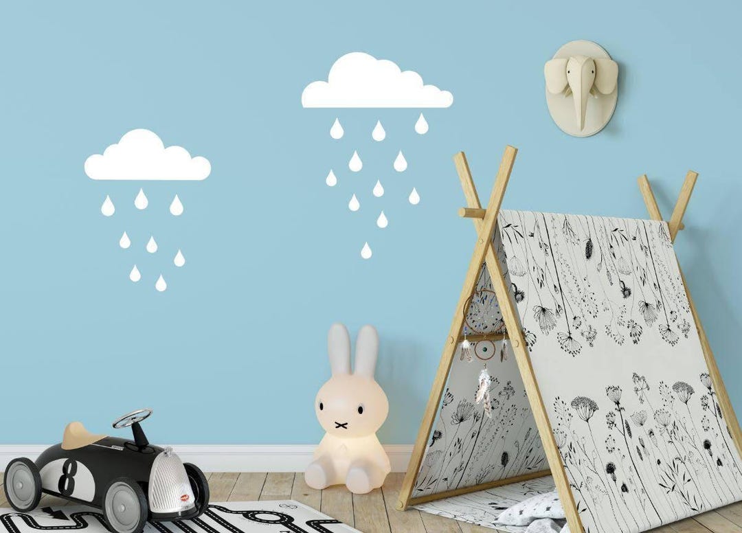 Rain Cloud Wall Decals – Nursery & Kids Room Decor - Etsy