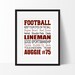 Personalized Football Wall Art Boys Football Room Decor - Etsy