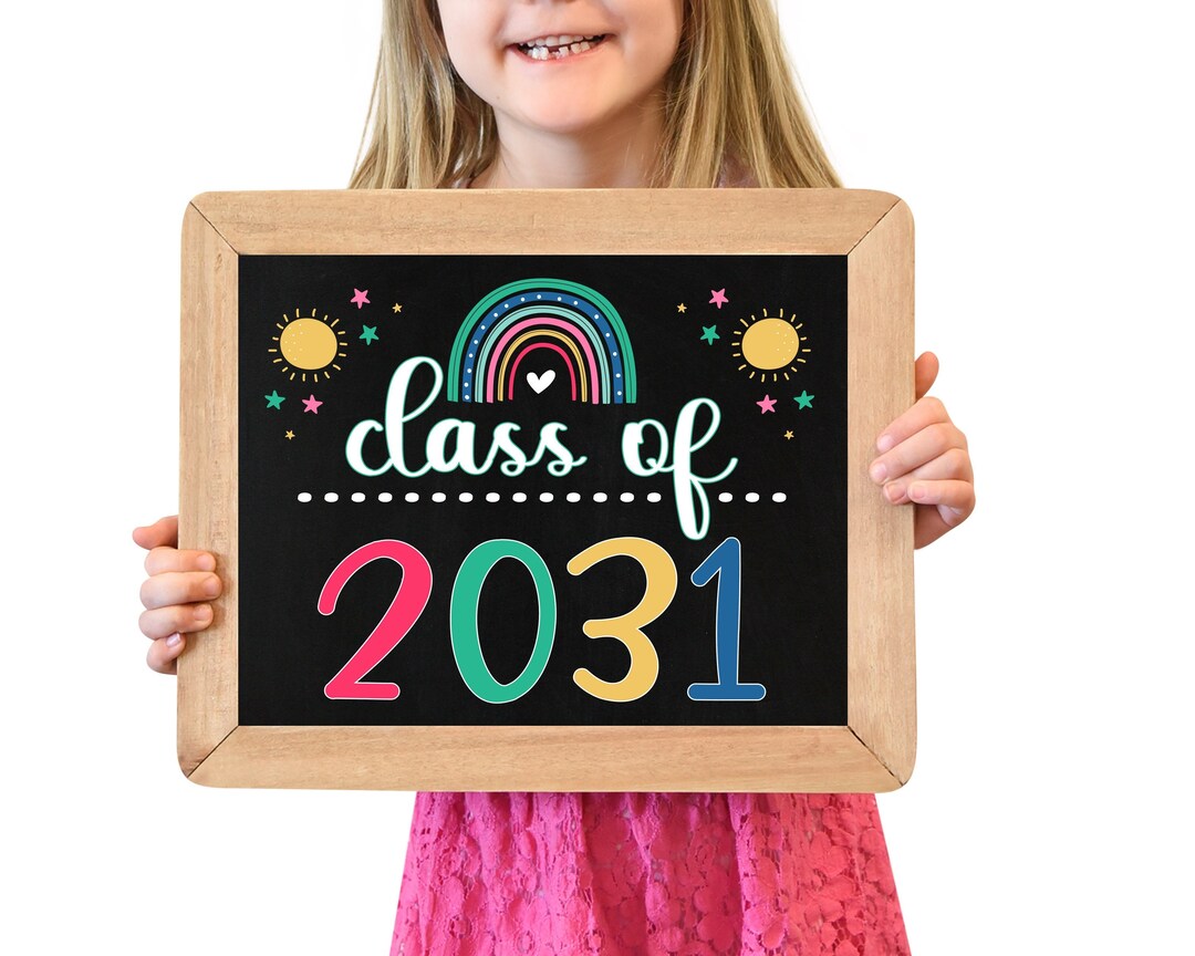 Class of Printable Sign, First Day of School Sign, Back to School ...